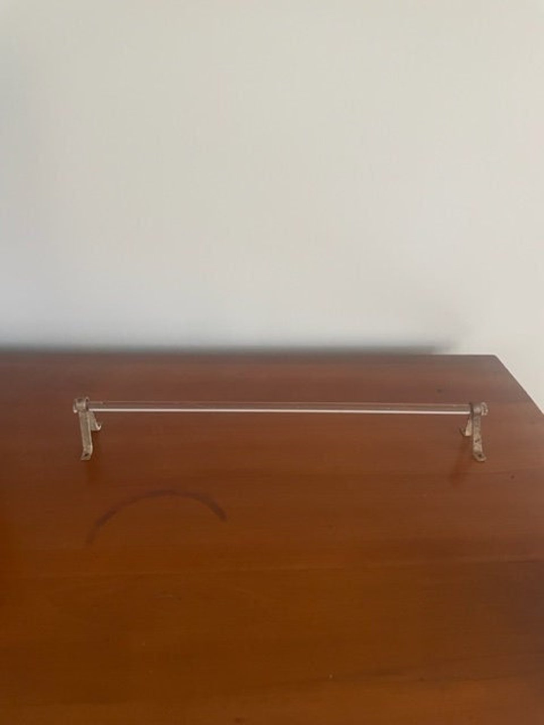 Vintage Glass Towel Rod W/ Metal Hardware, Farmhouse/country/rustic ...