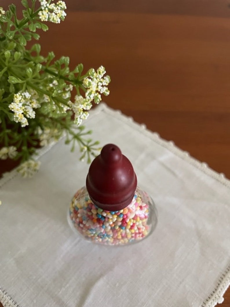 Vintage Glass Candy Container Bead/pellet Candy Intact Red - Etsy