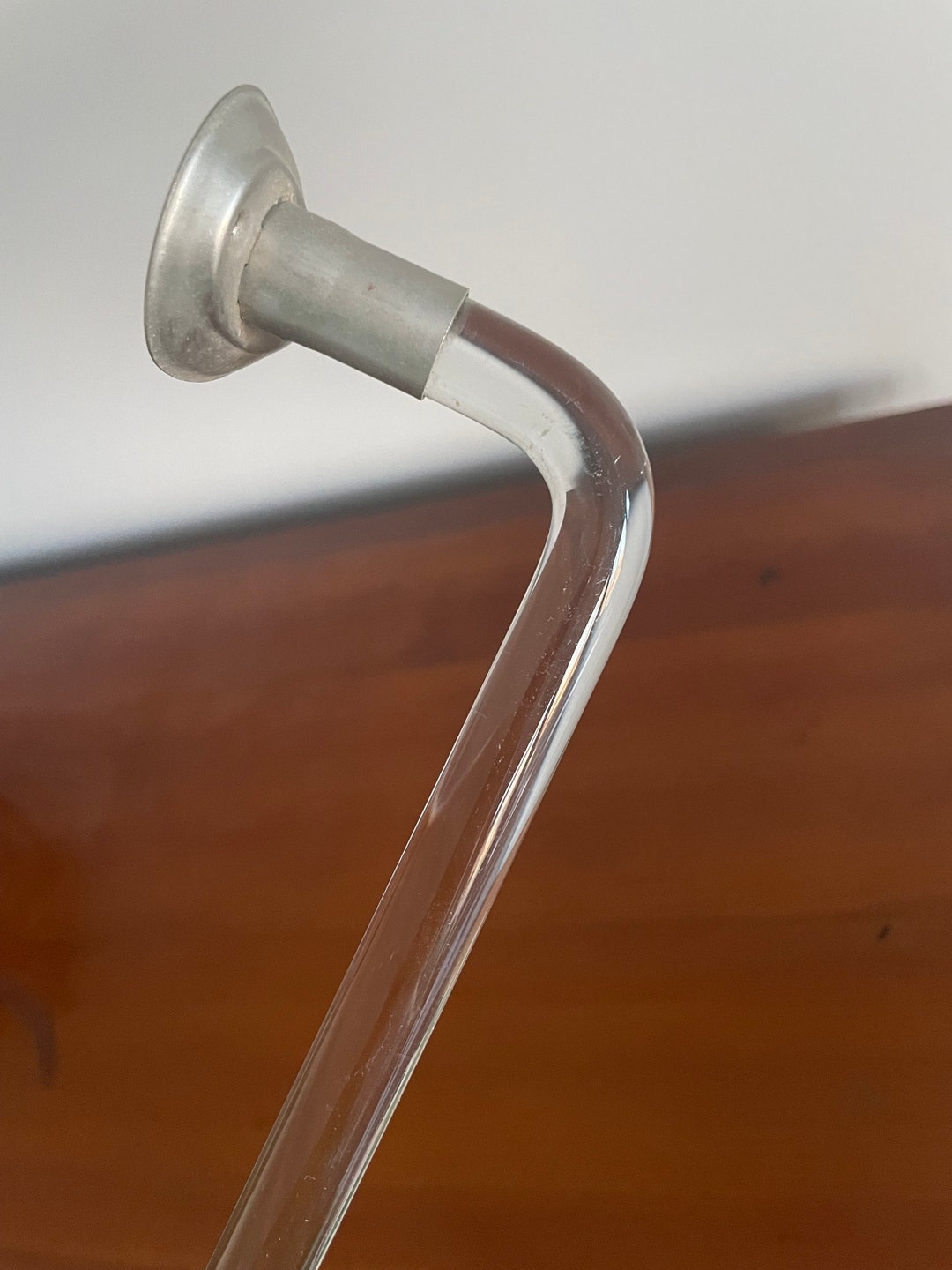 Vintage Glass Towel Rod W/ Metal Hardware, 24.75”, Farmhouse/country ...