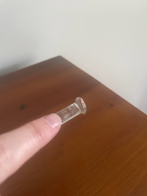 Vintage Glass Towel Rod W/ Metal Hardware, Farmhouse/country/rustic ...