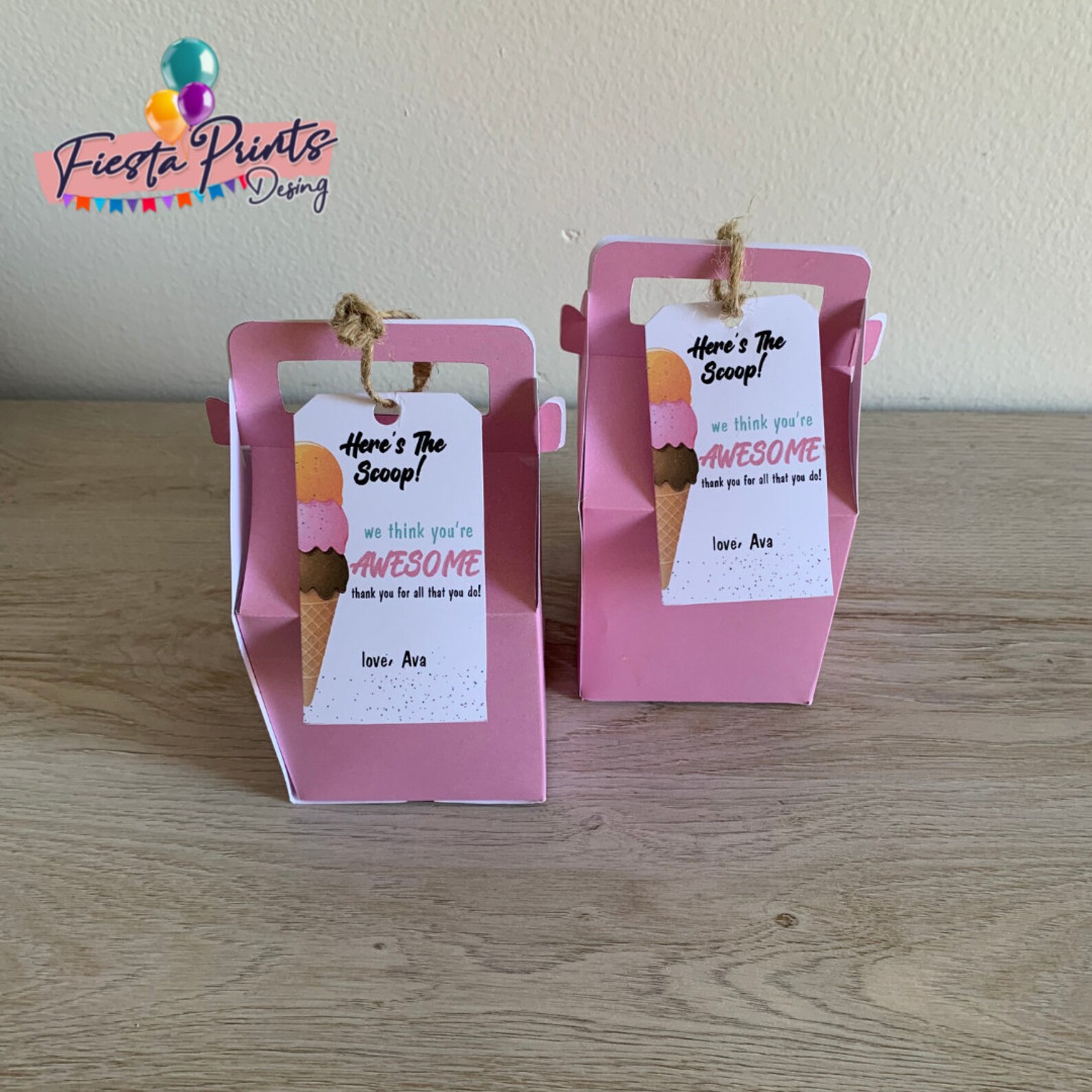 Here's the Scoop, Ice Cream Appreciation Tags,editable Ice Cream Invite ...