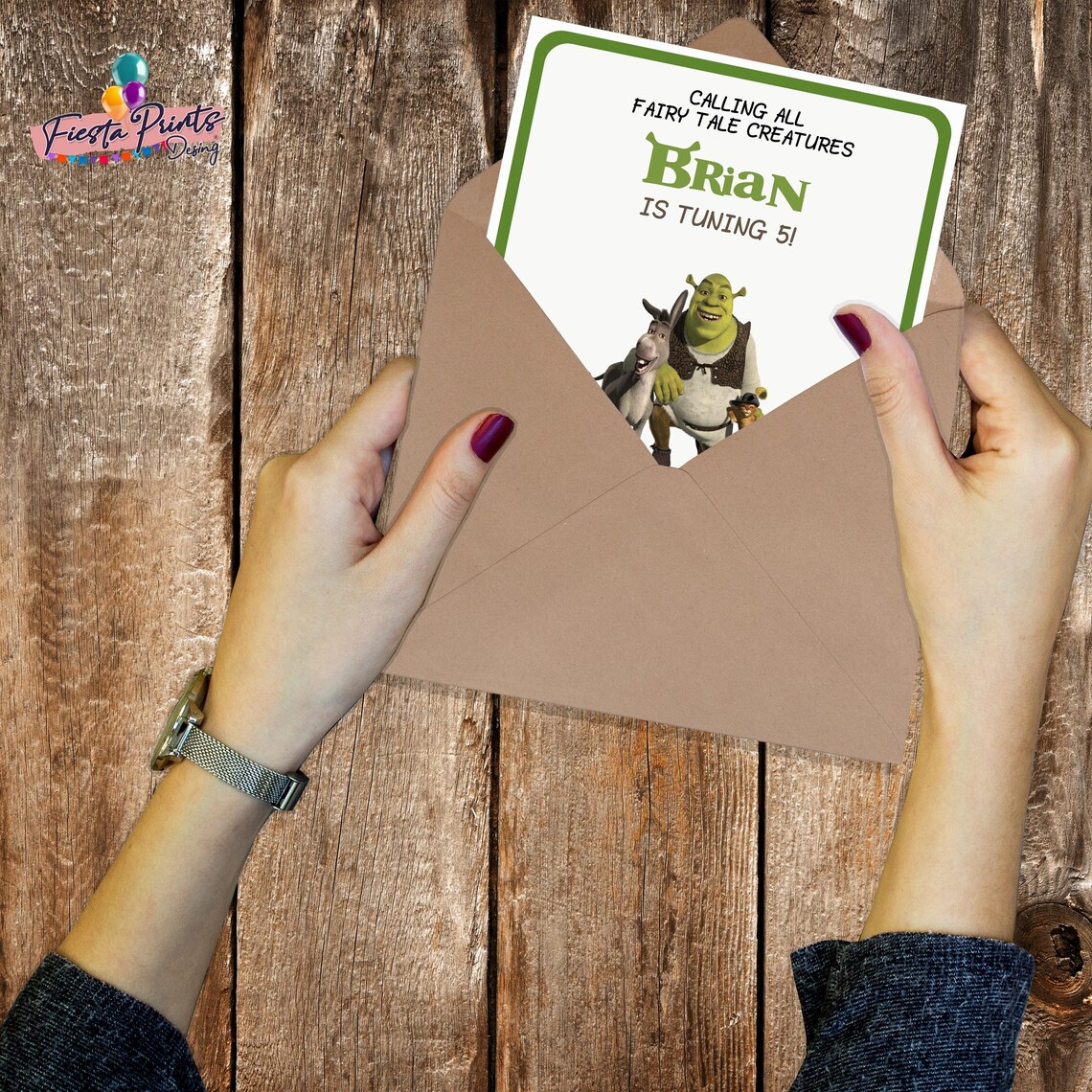 Shrek Birthday Invitation Set, Shrek Thank You Tag, Shrek Party ...