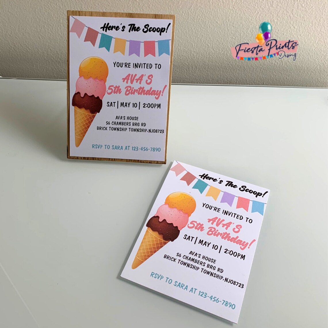 Here's the Scoop, Ice Cream Appreciation Tags,editable Ice Cream Invite ...