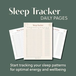 Sleep Tracker Sleep Journal Digital Sleep Tracker Printable Sleep ...