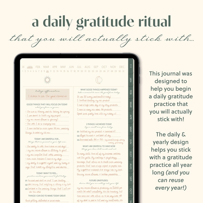 Digital Gratitude Journal Daily Gratitude Planner Goodnotes Journal ...