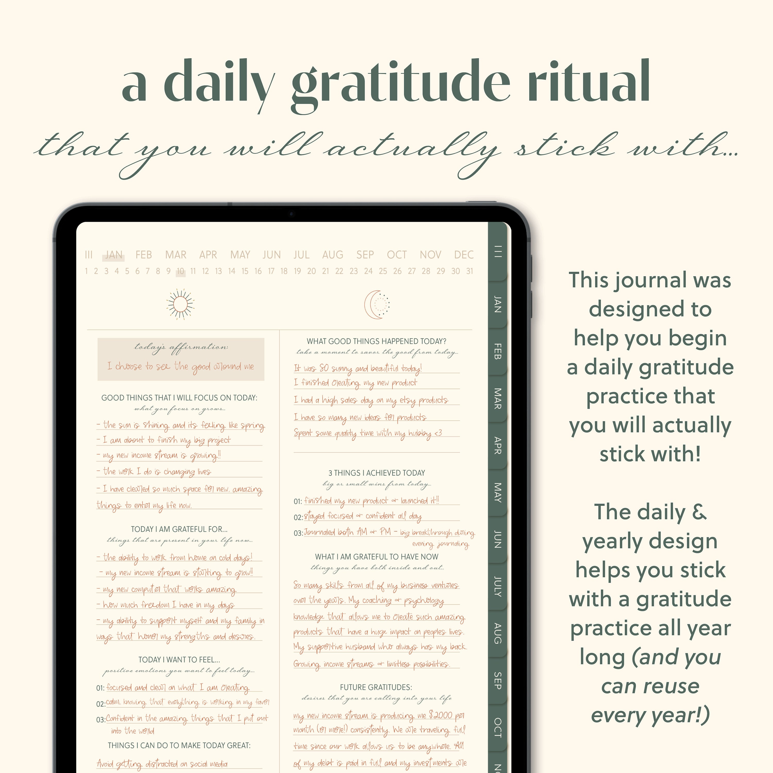 Digital Gratitude Journal | Daily Gratitude Planner | Goodnotes Journal ...