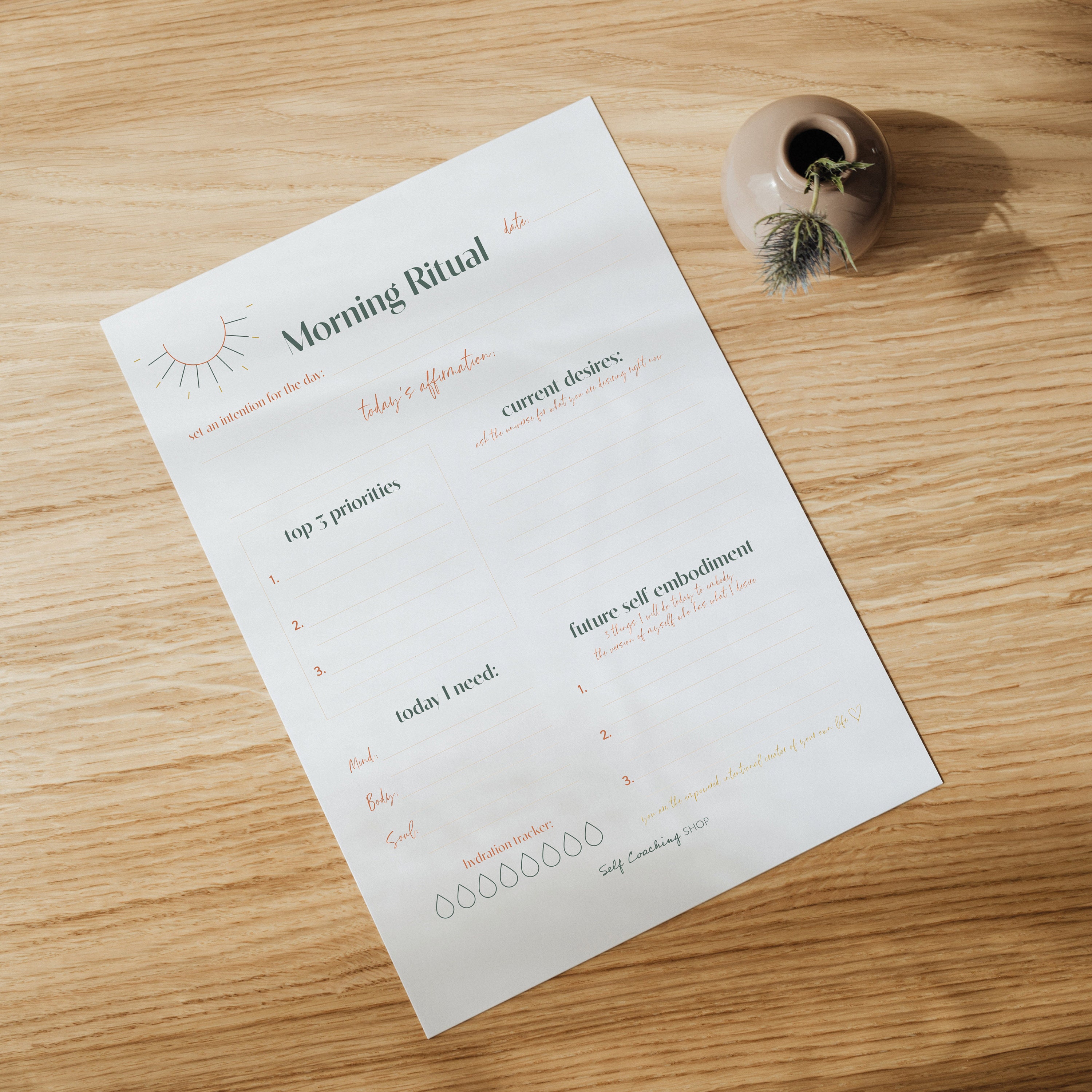 Daily Self Growth Journal Pages Bundle Miracle Morning and Evening ...