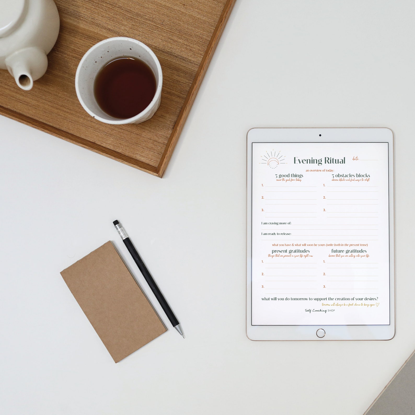 Daily Self Growth Journal Pages Bundle Miracle Morning and Evening ...