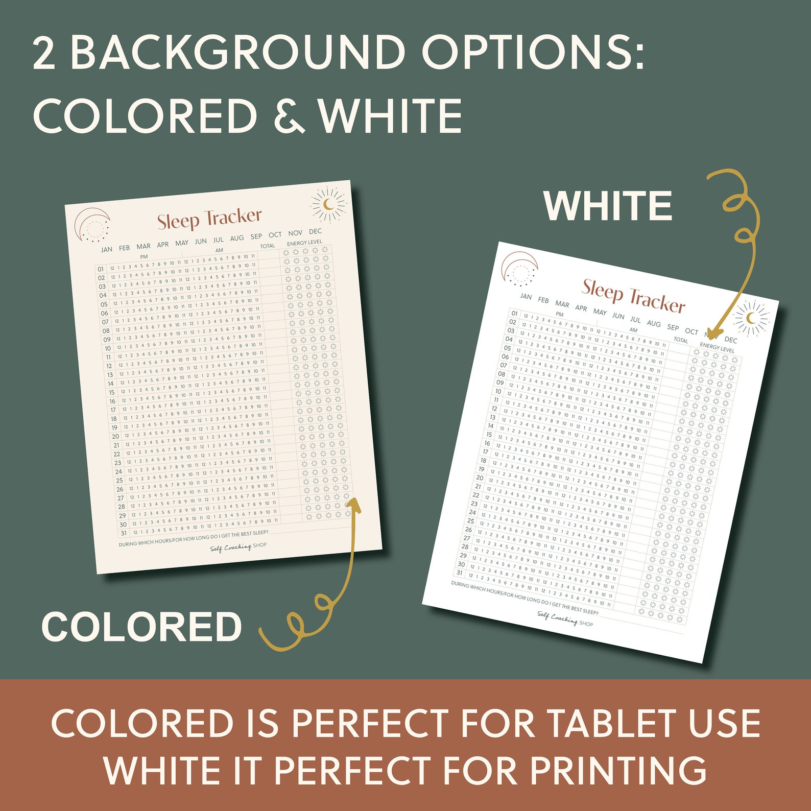 Sleep Tracker Sleep Journal Digital Sleep Tracker Printable Sleep ...