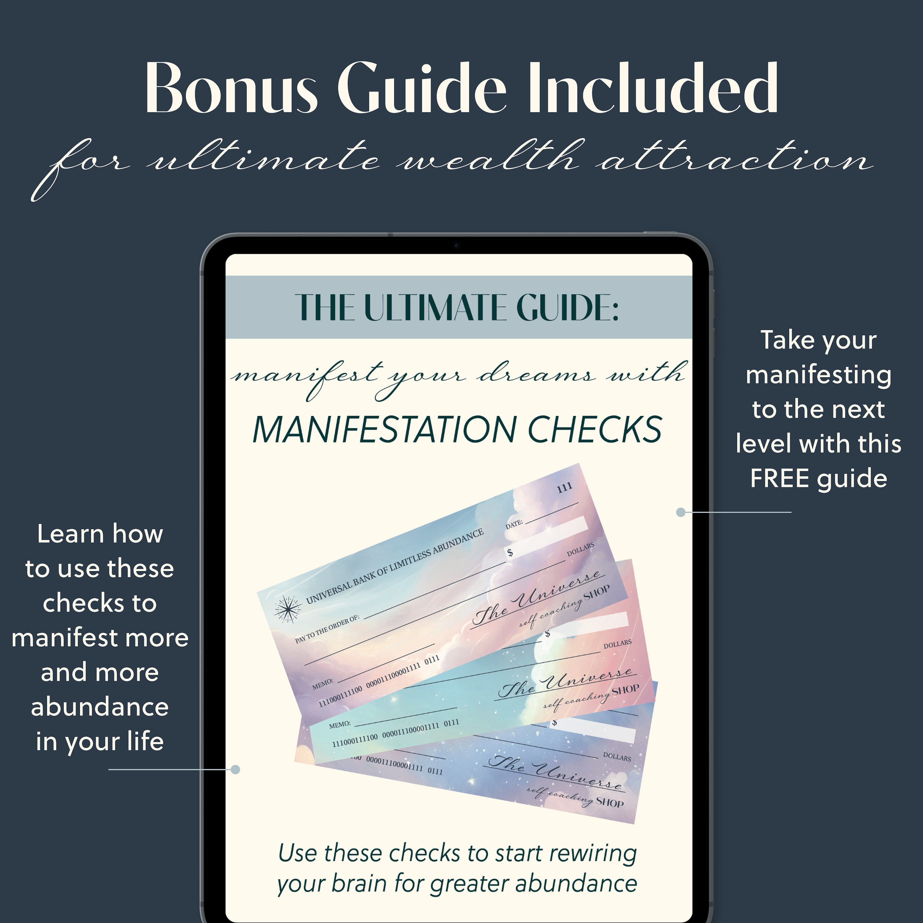 Manifestation Checks Manifesting Guide Abundance Checks Printable ...