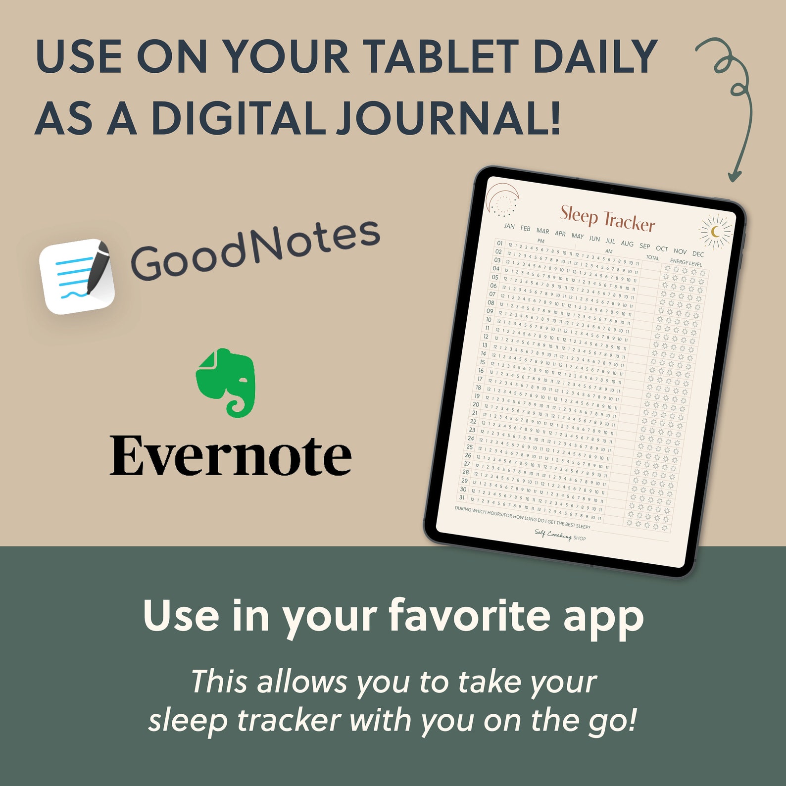 Sleep Tracker Sleep Journal Digital Sleep Tracker Printable Sleep ...