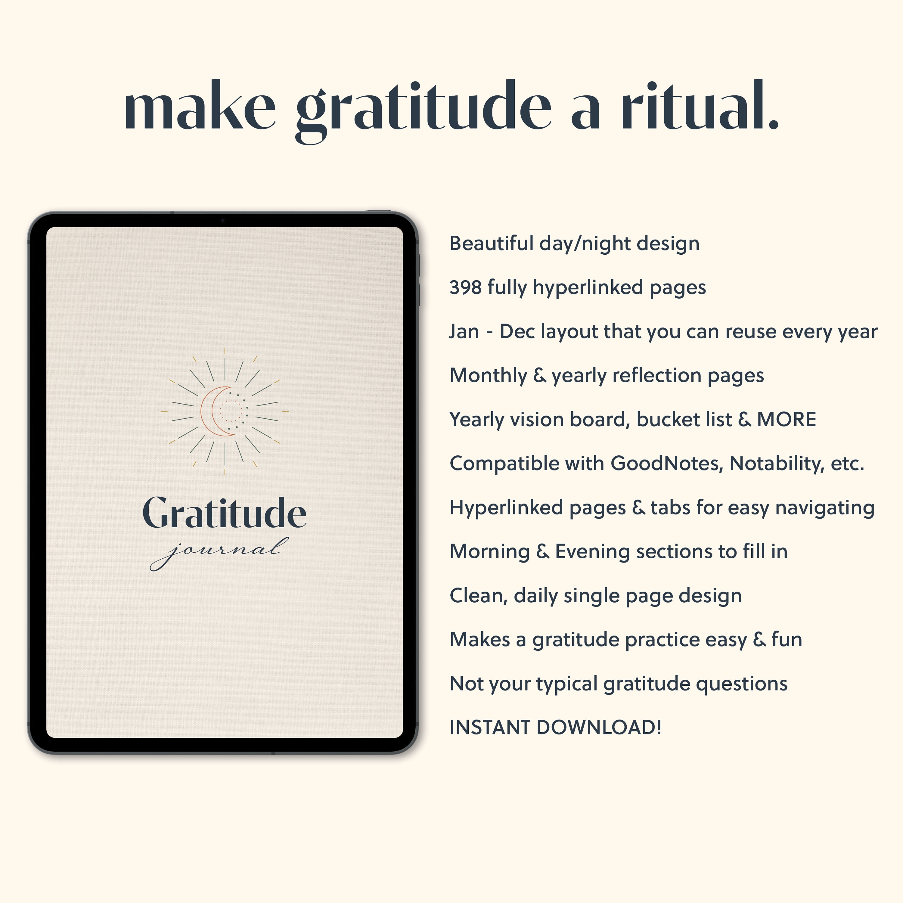 Digital Gratitude Journal | Daily Gratitude Planner | Goodnotes Journal ...