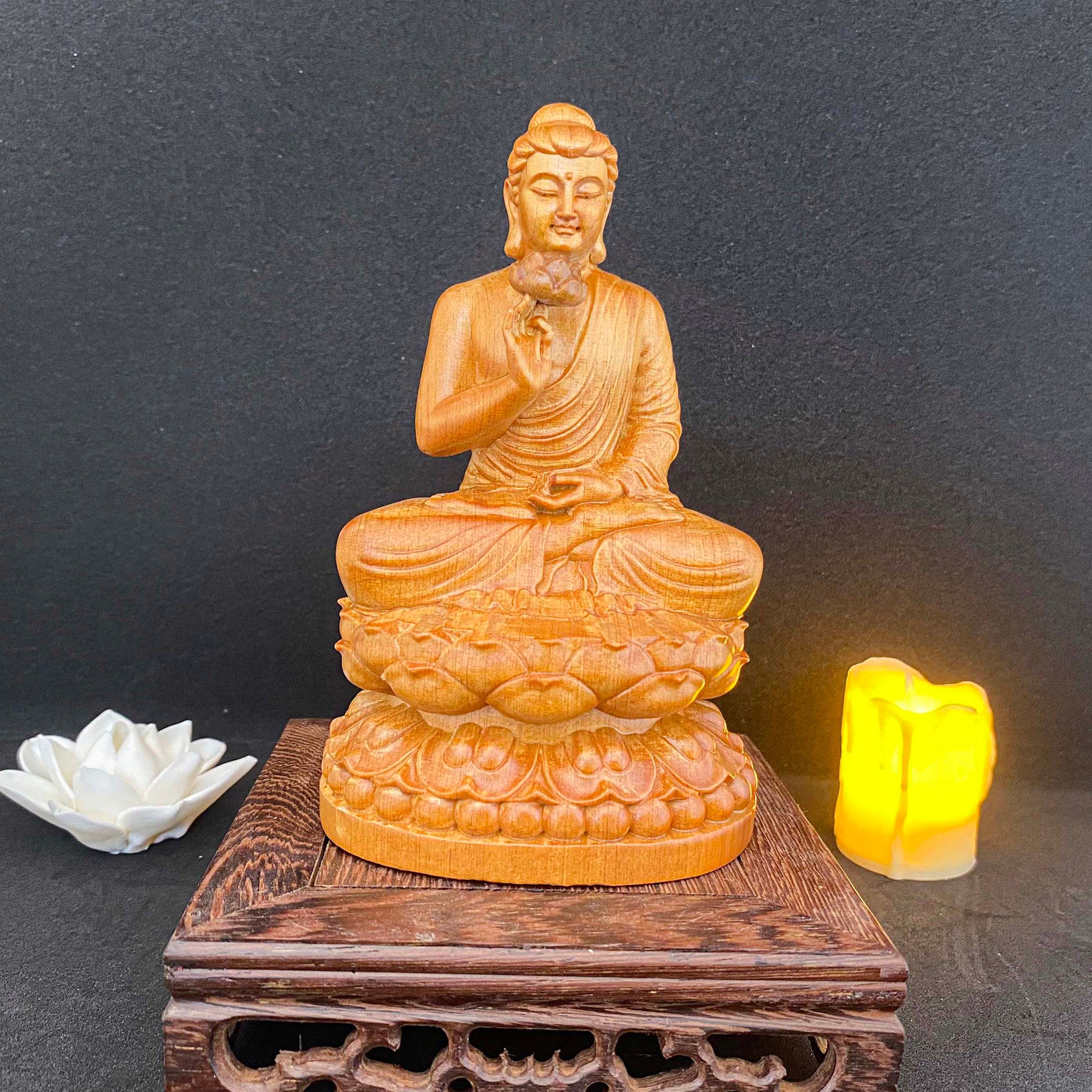 Statue for Home Decorwooden Buddhabuddhist - Etsy