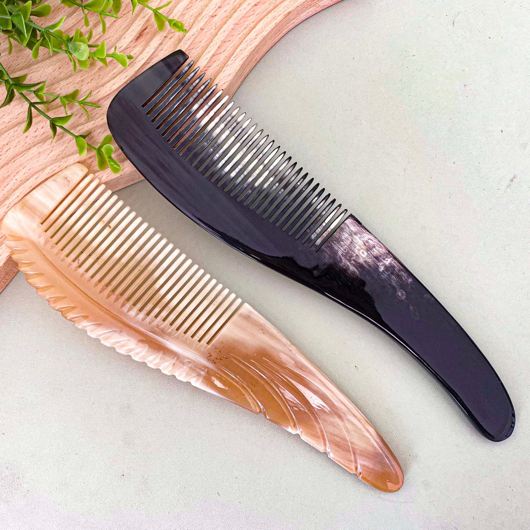 Buy Natural Buffalo Bird Wings Horn Comb, Anti-static Handmade Pocket ...
