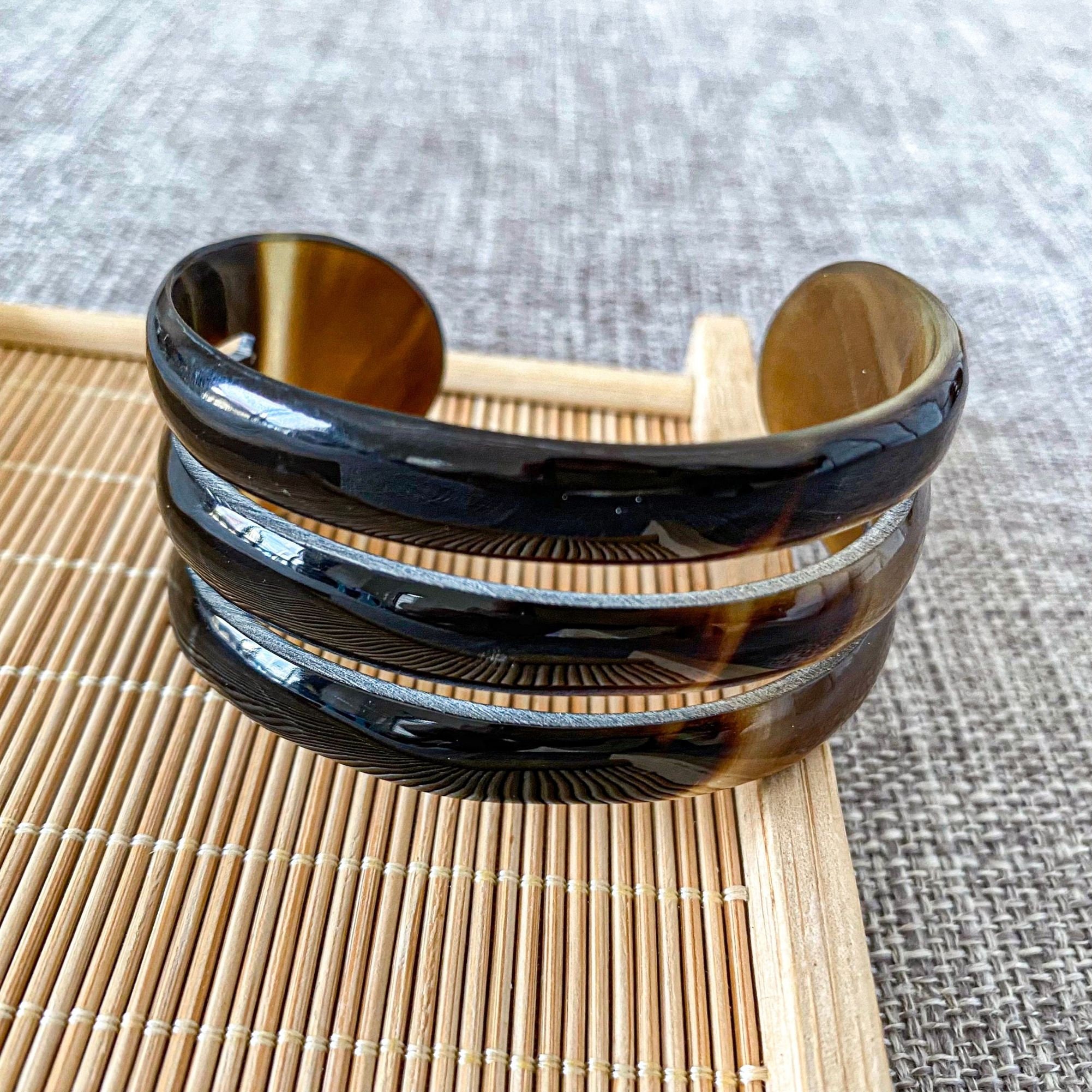Original Natural Buffalo Horn Cut Out Cuffhorn Cuff - Etsy