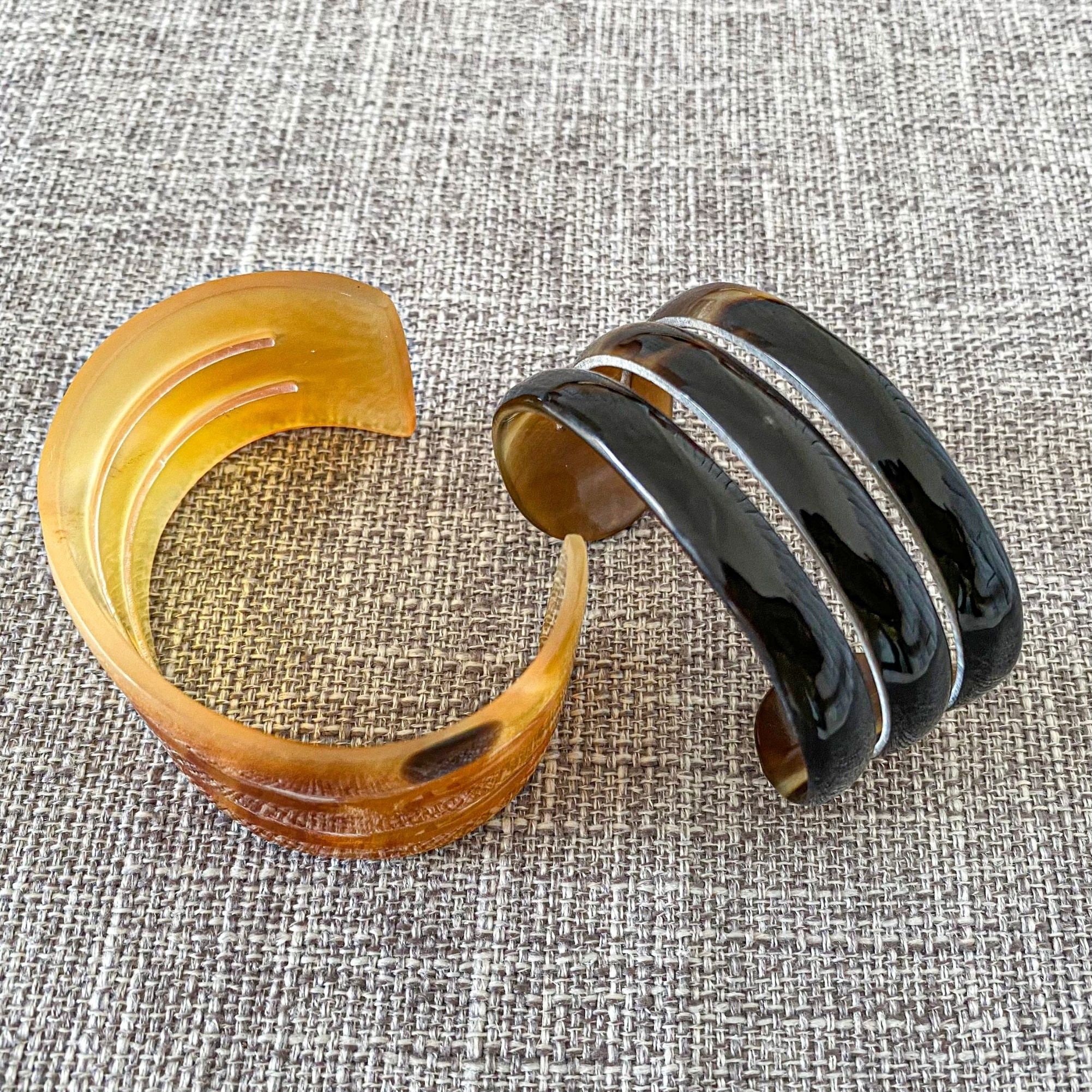 Original Natural Buffalo Horn Cut Out Cuffhorn Cuff - Etsy