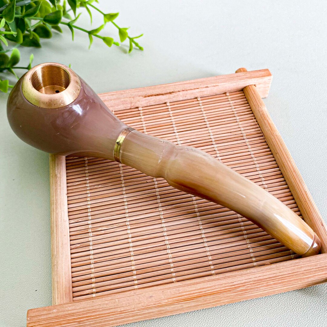 Cigar Holder Buffalo Horn, Tobacco Pipe Dragon for Tobacco and ...