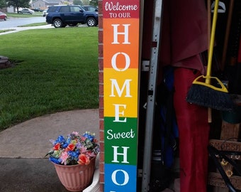 Rainbow Welcome Sign | Etsy