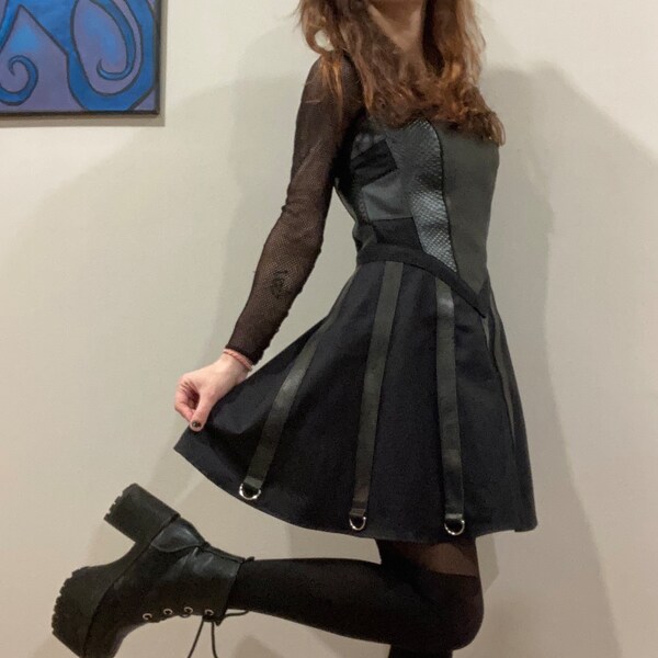 Goth Leather Dress - Etsy