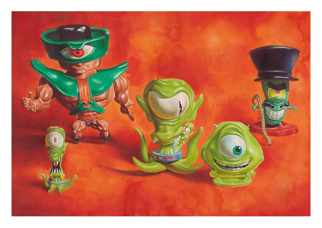 Cíclopes II - Dibujo De La Colección De Muñecos Cíclopes Verdes De ...