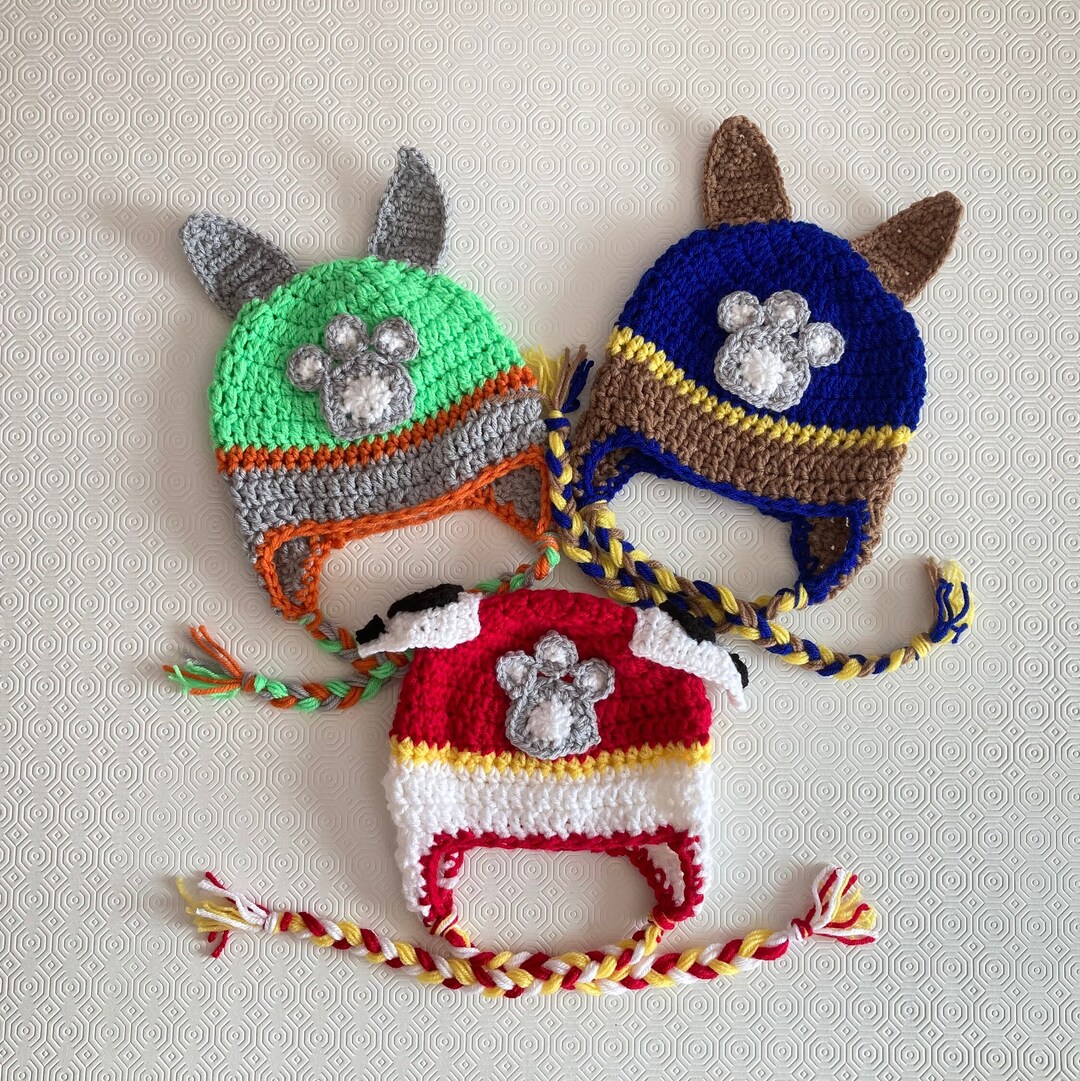 Paw Patrol-inspired Hat / Chase Hat / Marshall Hat / Dog Hat / Crochet ...