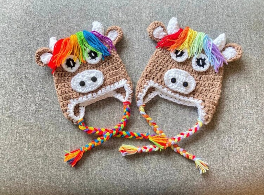 Highland Cow Crochet Hat Pattern / Cow Hat Hat / Crochet Hat / Crochet ...
