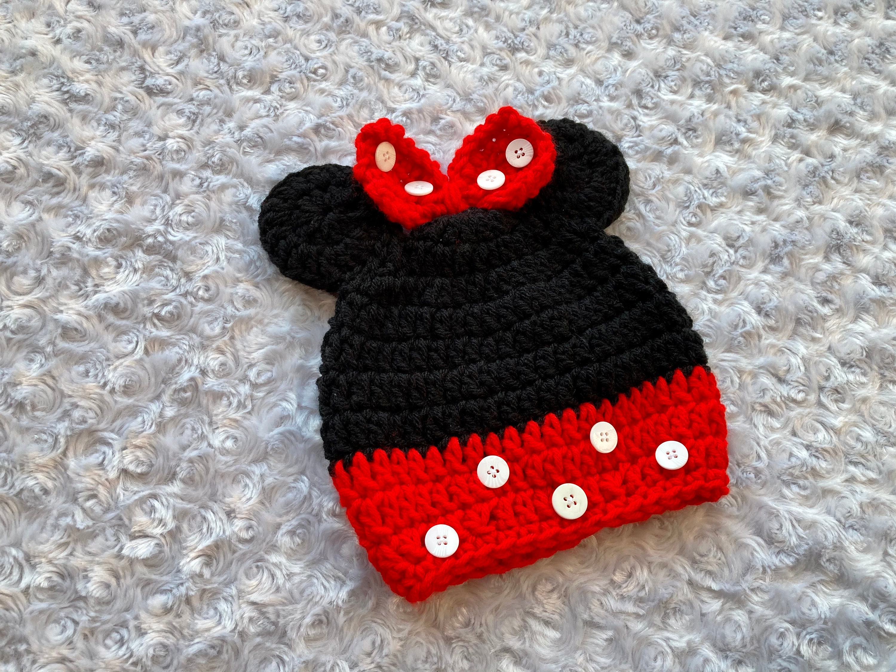 Minnie Mouse Knit Hat Pattern - Etsy UK