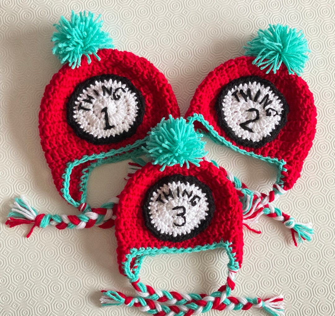 Thing1 & Thing2 Hats / Dr Seuss-inspired Hat / Handmade Hats / Twin ...