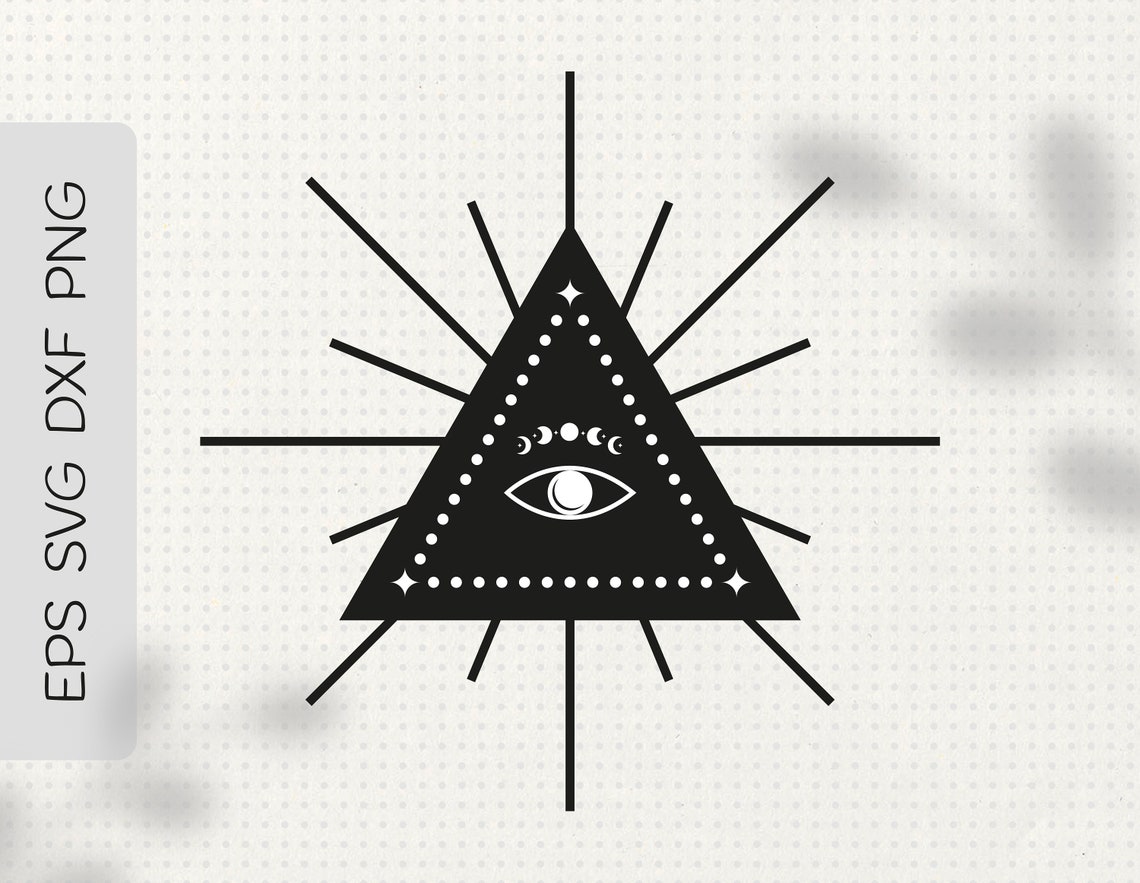 Third eye svg evil eye svg triangle svg magic clipart | Etsy