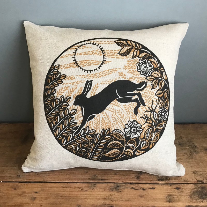 Hare Cushion - Etsy UK