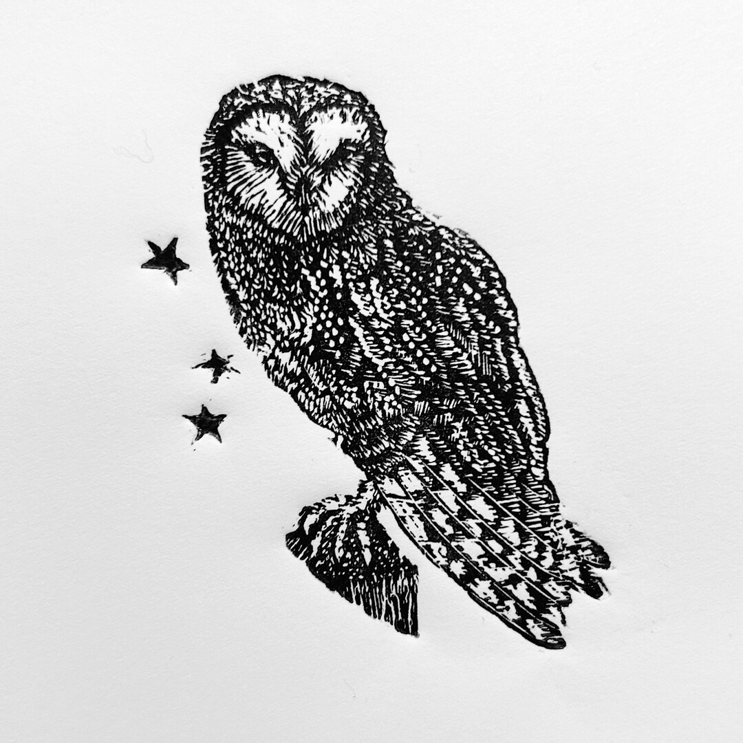 The Owl, Limited Edition Wood Engraving, Richard Studer - Etsy