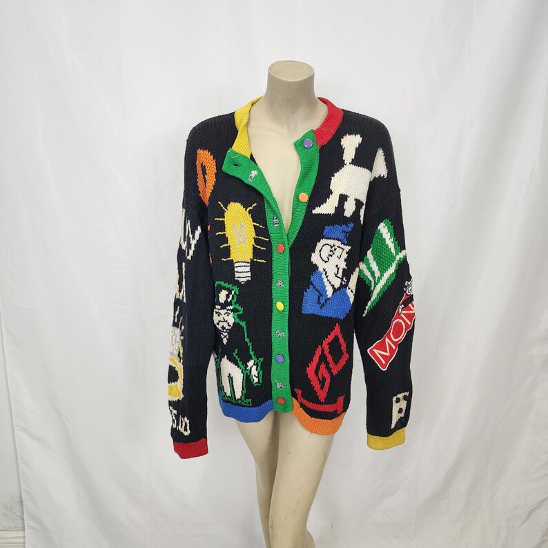 Monopoly Cardigan - Etsy