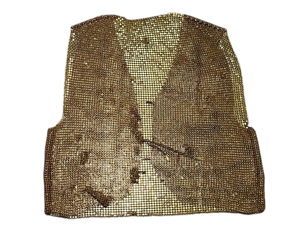 1990s Metallic Chain Mail Vest Top - Etsy