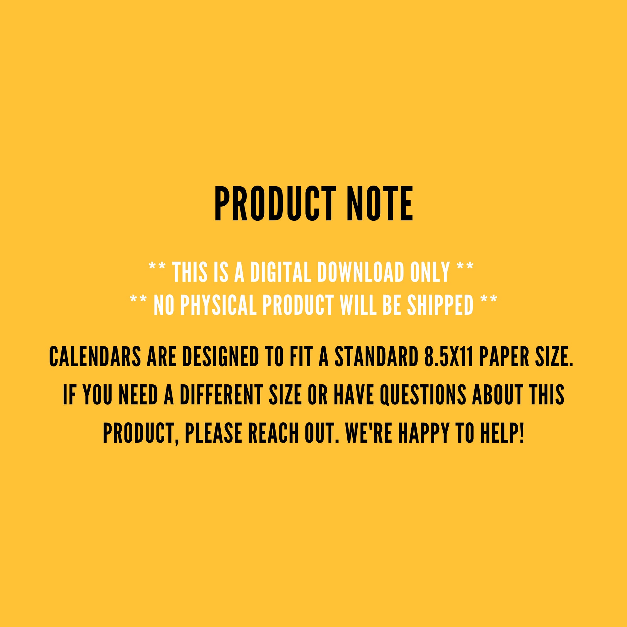 Bold Font - Blank Calendar W/ Notes Section W/ Add Own Dates -- Sunday ...