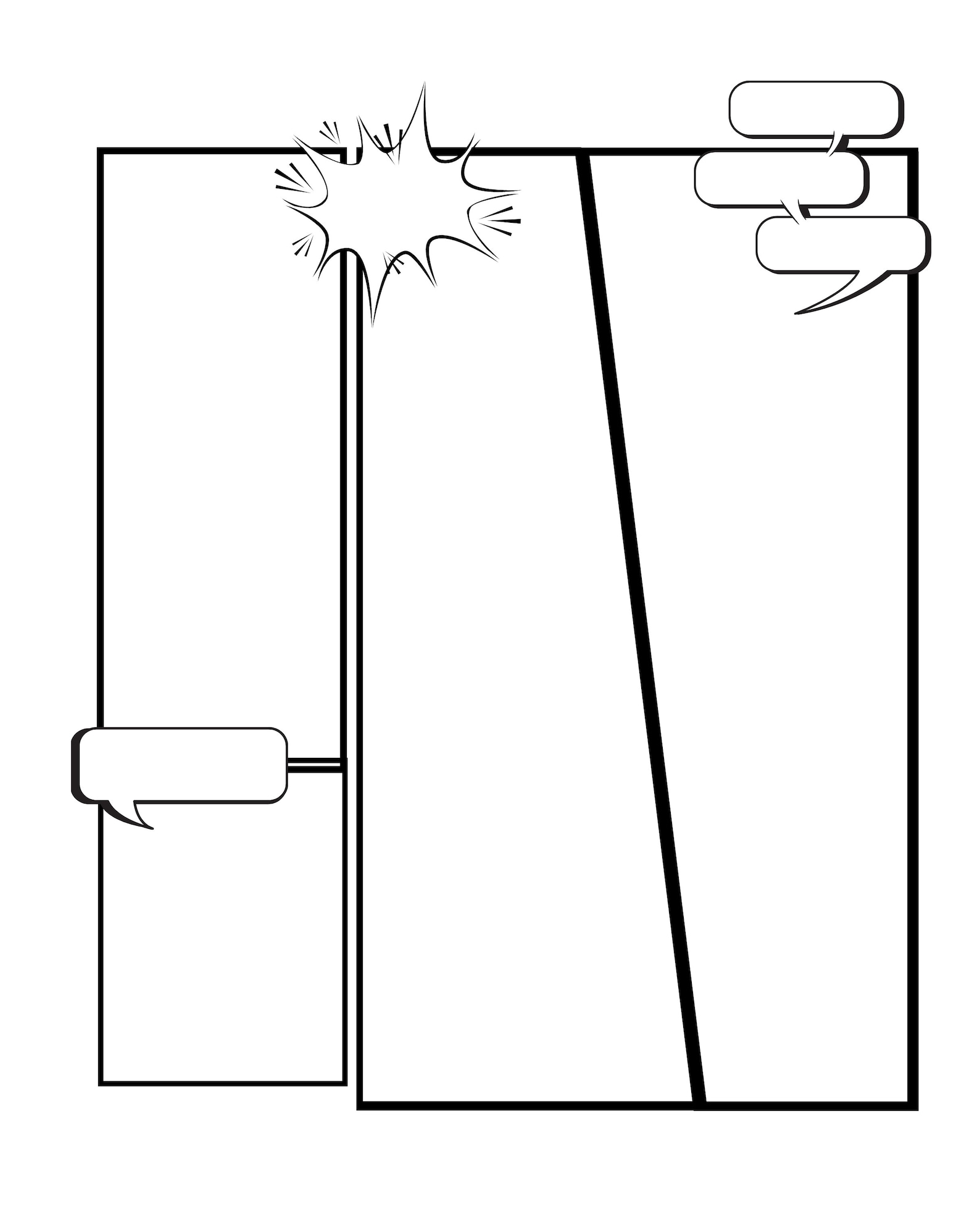 Imagine et fais ta BD 100 planches BD vierges avec bulles | Etsy