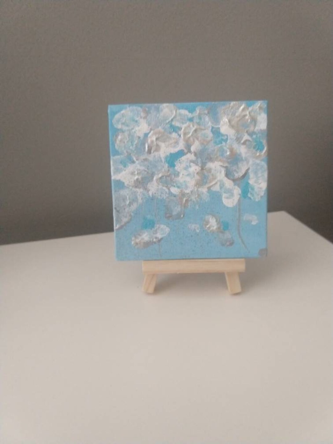 Mini Acrylic Painting - Mini Painting on Easel - Mini Abstract Painting ...