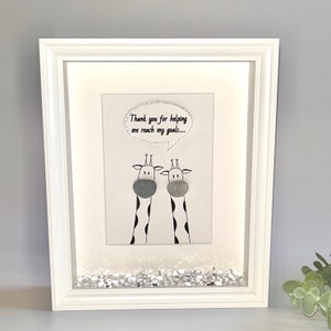 Giraffe Funny Birthday Retirement Couples Anniversary Pebble Art ...