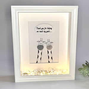 Giraffe Funny Birthday Retirement Couples Anniversary Pebble Art ...