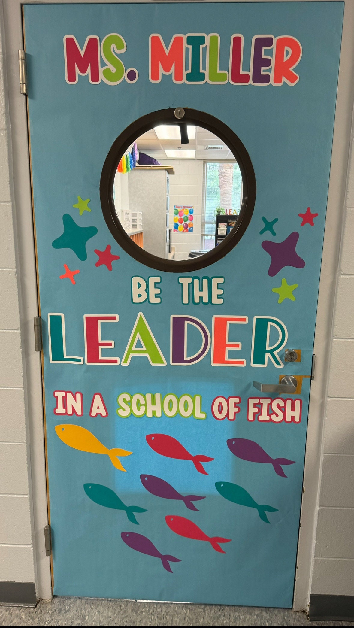 OCEAN DOOR Leader Fish Theme Decor Teacher School Door Classroom Decor ...