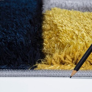 New Silky Soft Mustard, Ochre, Navy, Grey, Silver, Tufted Triangles 3D ...