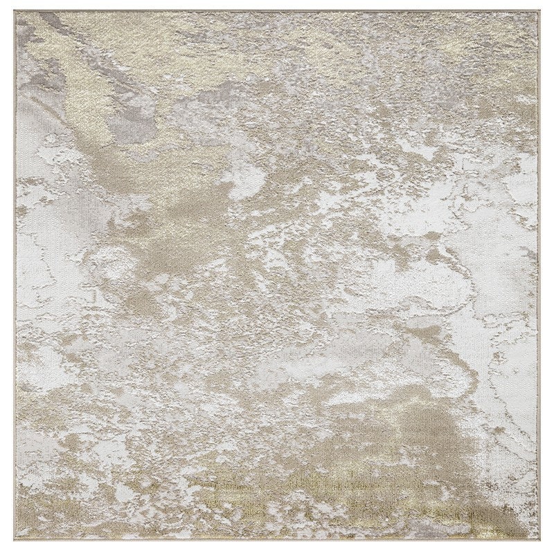 New Modern Beige Gold Splash Design Rug Colourful Silky Soft Good ...