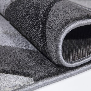 New Grey Silver Rugs Small Large Mats Modern Contemporary Design UK ...