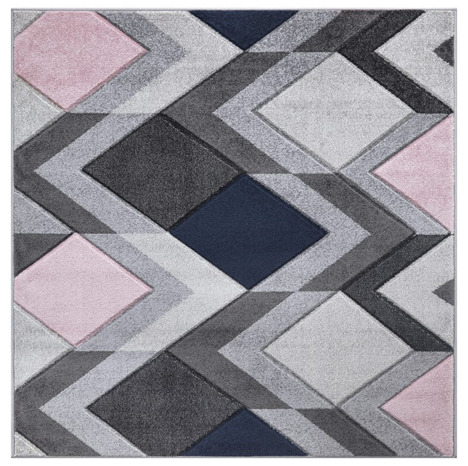 New Blush Pink Navy Silver Grey Rugs Small Large Mats Modern | Etsy