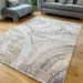 Beige Silver Grey Marble Shimmer Sheen Effect Modern Rug Silky Soft ...