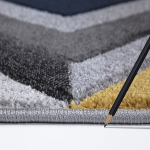 New Mustard Ochre Navy Blue Silver Grey Rugs Small Large Mats | Etsy