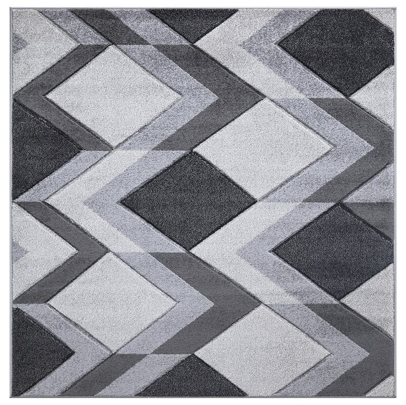 New Grey Silver Rugs Small Large Mats Modern Contemporary - Etsy UK