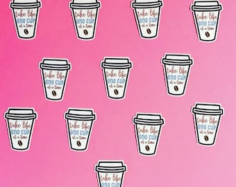 Coffee Bean Sticker, Water Bottle Decal, Laptop Sticker, Coffee Lover ...