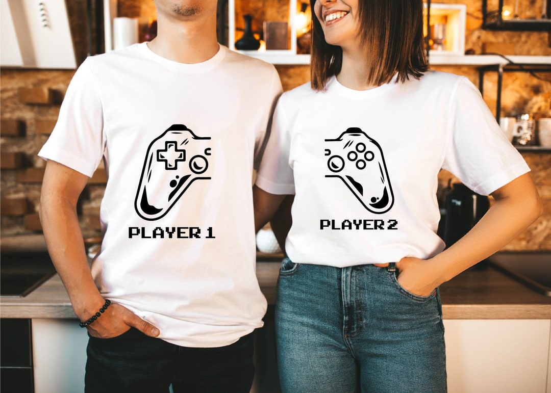 Custom Game Console Theme Valentine's Day Matching Couples Shirt ...