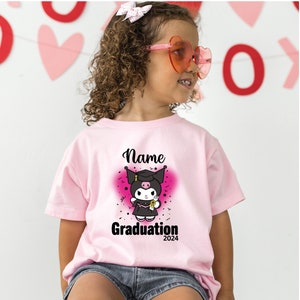 Kuromi Graduation Kawaii Characters, Kitty Shirts, Kawaii Shirt, Girl ...