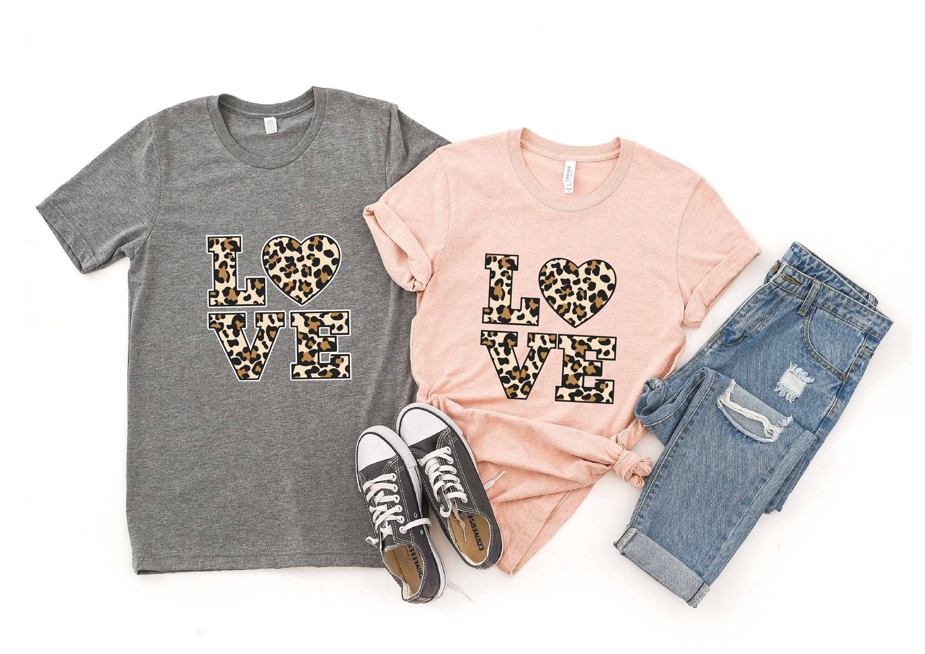 Cute Leopard Love Print Shirt Leopard Love Text T Shirt - Etsy